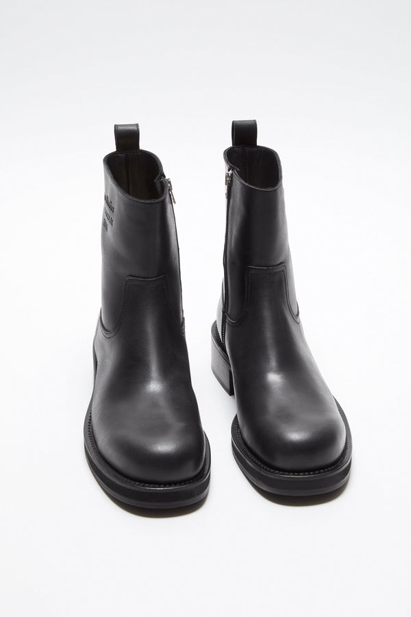 LEATHER WAXED BOOT IN BLACK, FW24 - Zambesi Store
