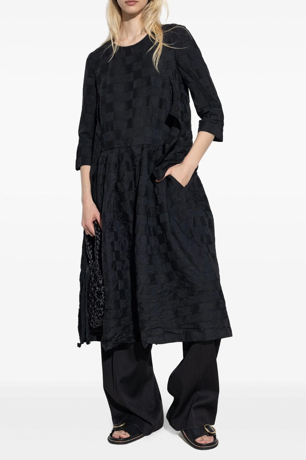 CHECK PATTERN DRESS IN BLACK, SS25 - Zambesi Store