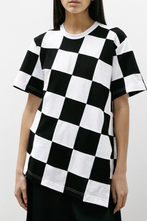 CHECKERED T-SHIRT IN BLK/WHT, SS25 - Zambesi Store